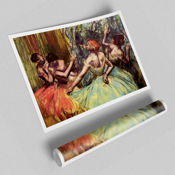 East Urban Home Degas Four Dancers Behind The Scenes Art Classic Print Poster by Edgar Degas ...